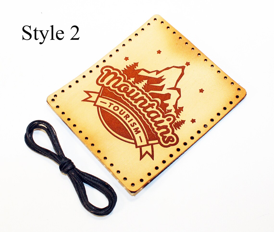 Mountains Leather Patch. Mountain Tourism Climbing - Etsy