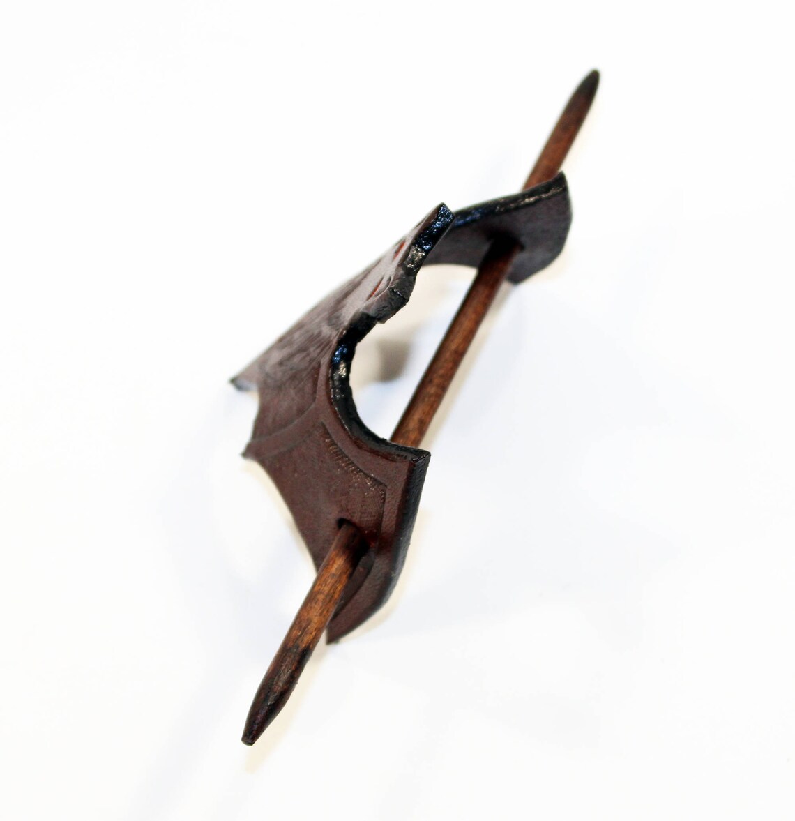 Bat Hair Barrette Brown Hair Stick Hair Slide Hair - Etsy