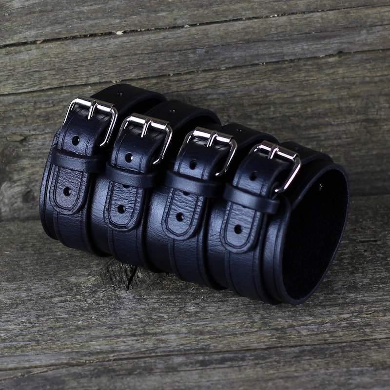 Leather Cuffs - Etsy