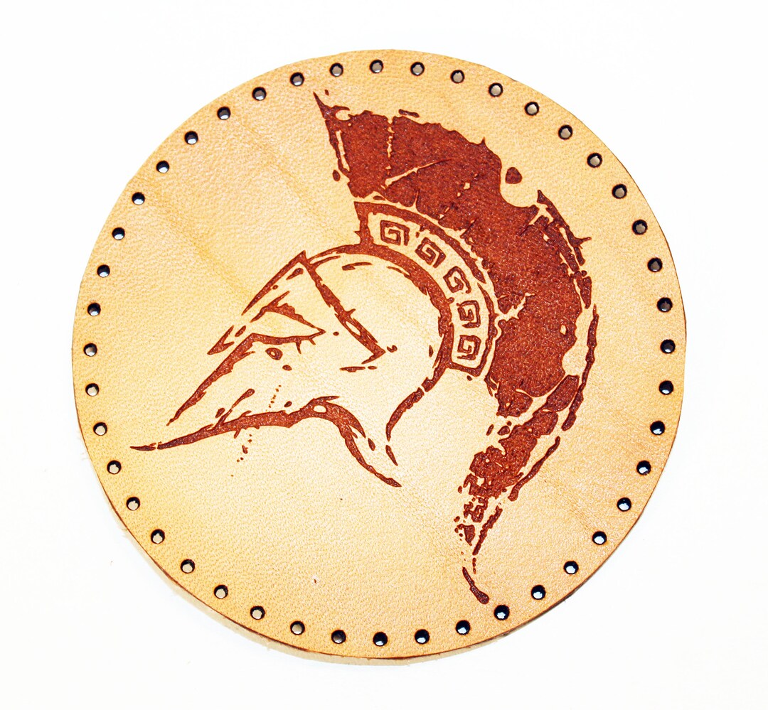 Spartan Helmet - Leather Patch, Patch Sew, King Leonidas Spartan Helmet ...
