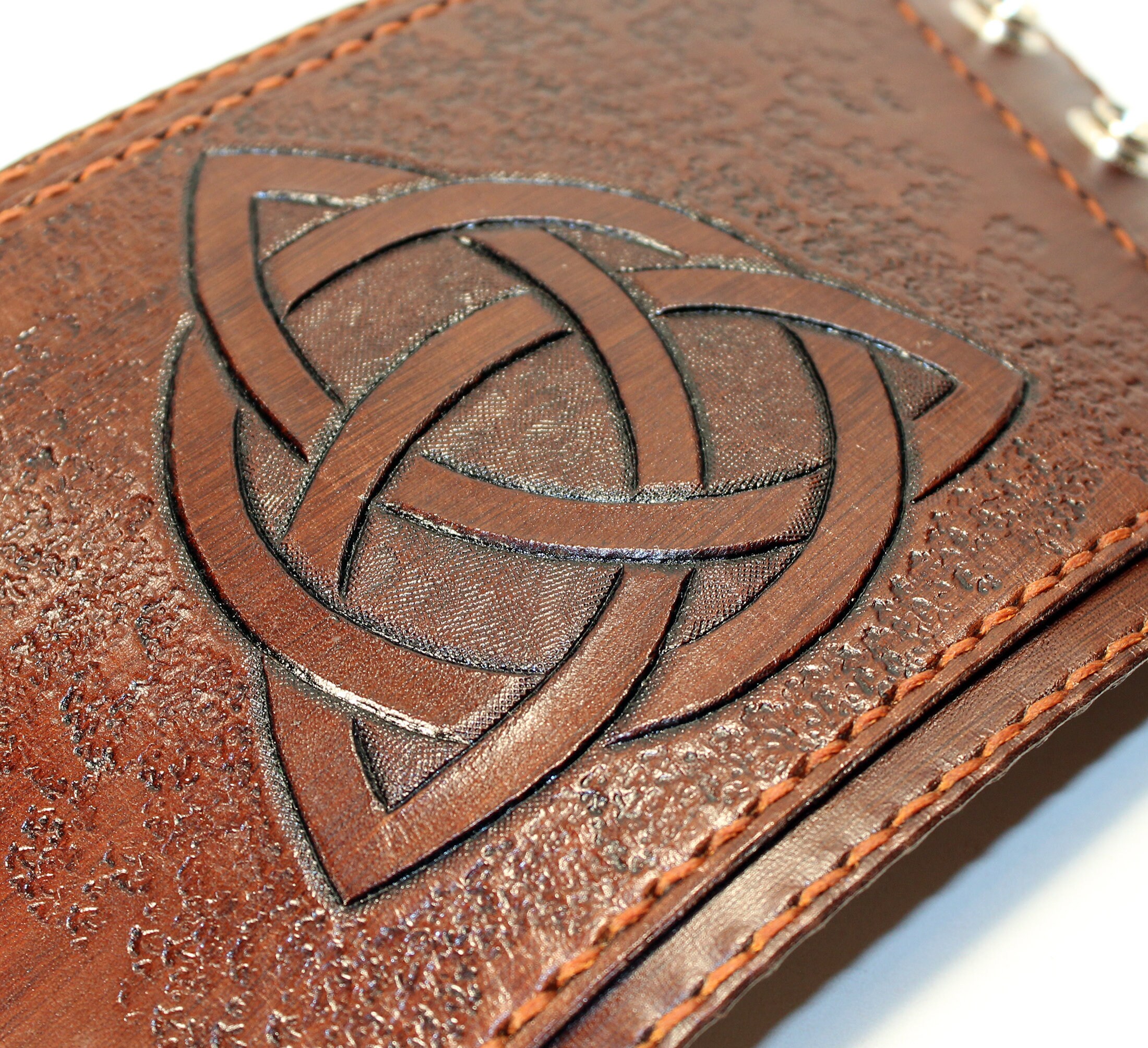 Triquetra Handmade Leather Cuff Viking Cuff Celtic Cuff | Etsy