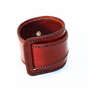 Orange Leather Cuff!orange Bracelet! Great Gift! Orange Cuff! Very Nice ...