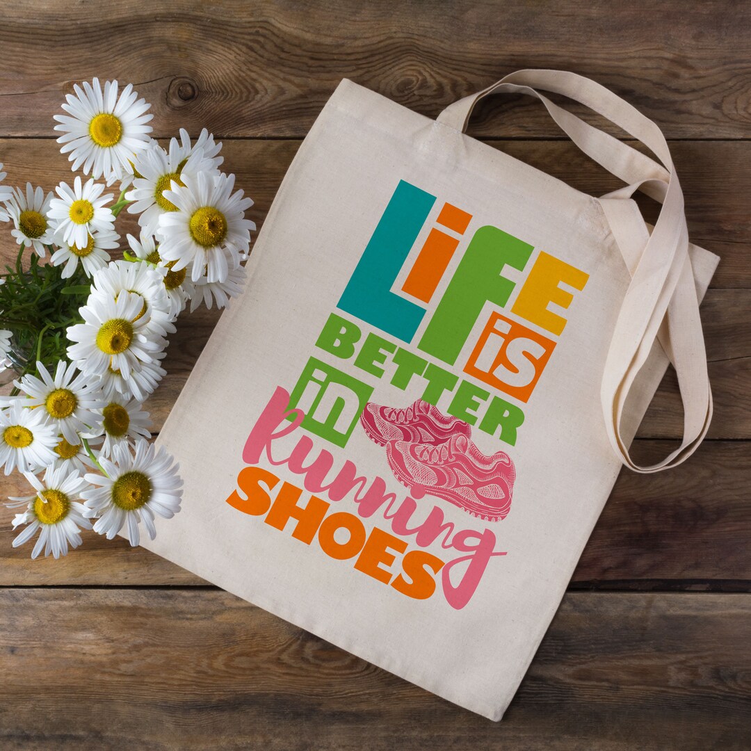 Life is Better in Running Shoes Tote Bag Runners Gift - Etsy