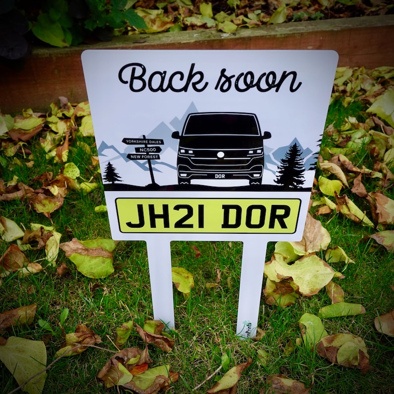 Campervan Campsite Pitch Reserved Sign - Personalised Camper Van Sign ...