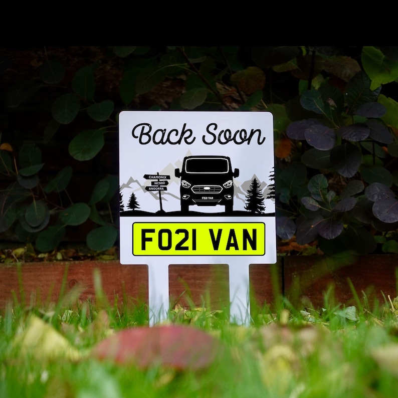 Campervan Campsite Pitch Reserved Sign - Personalised Camper Van Sign ...