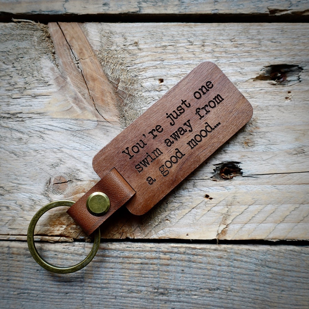 Swimming Key Ring | You're Just One Swim Away From A Good Mood Key ...