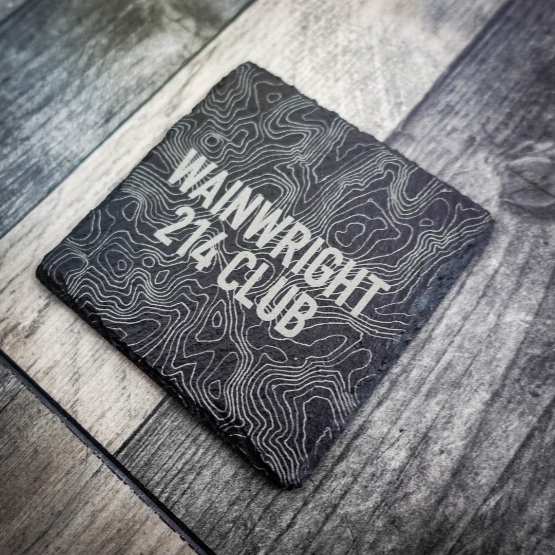 Wainwright 214 Club Blackened Slate Coaster | Wainwright 214 Gift ...