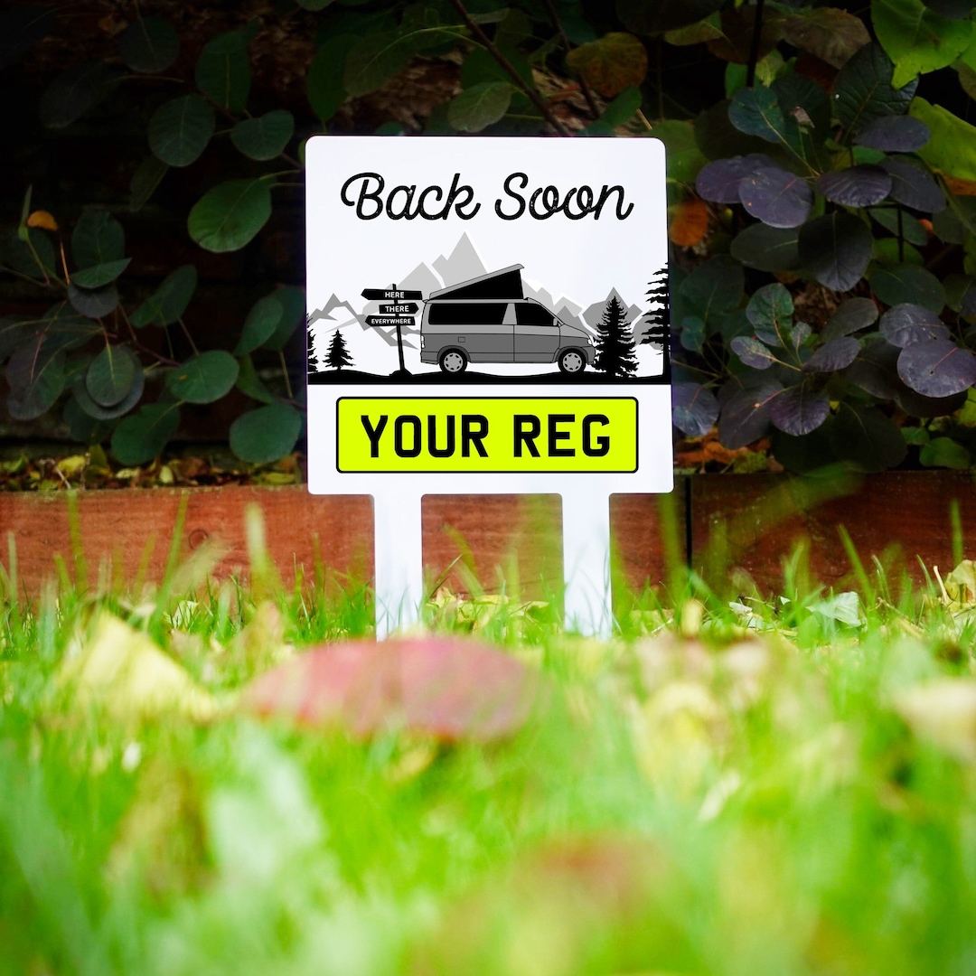Campervan Campsite Pitch Reserved Sign - Personalised Camper Van Sign ...