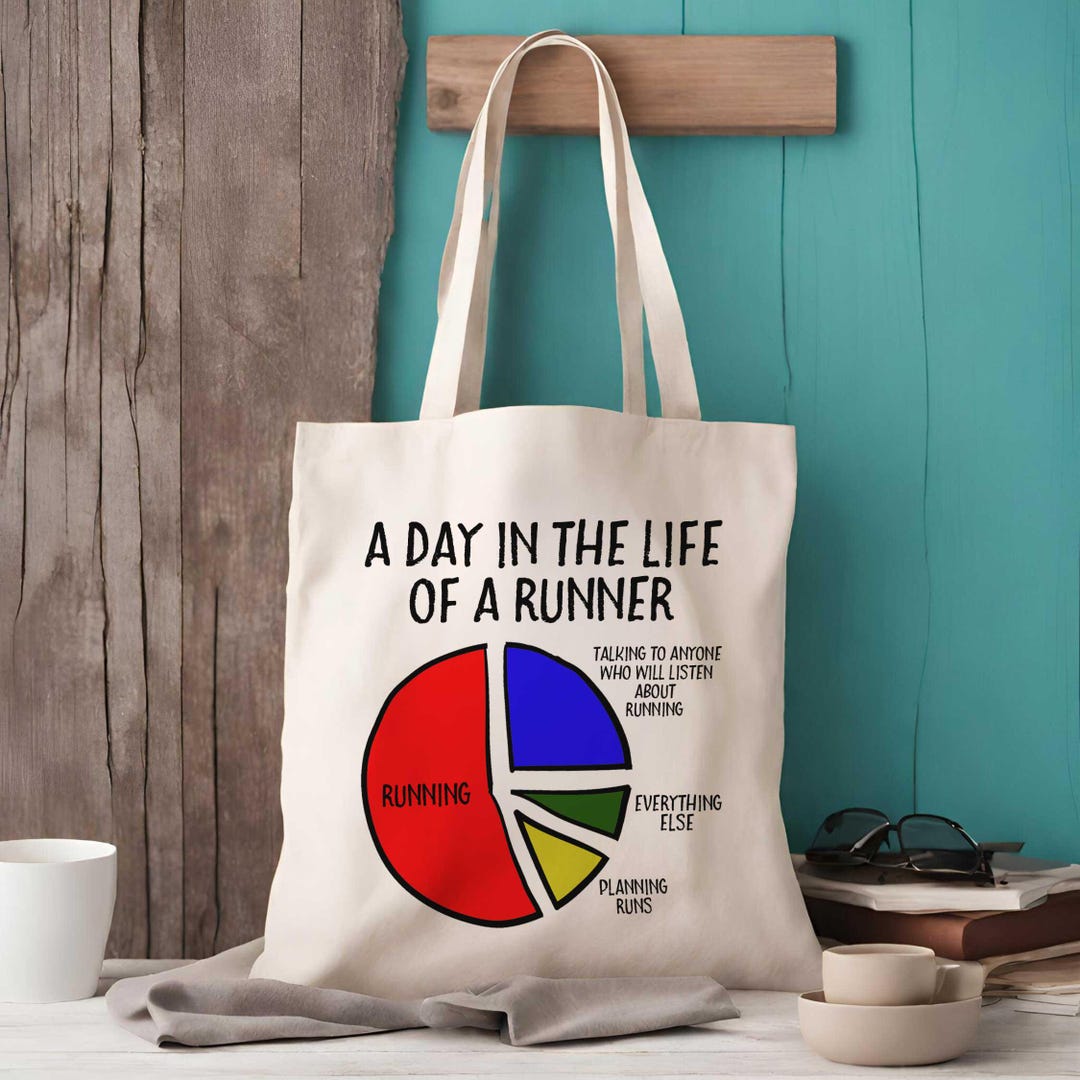 A Day in the Life of A Runner Tote Bag - Shopping Bag - Gifts for ...