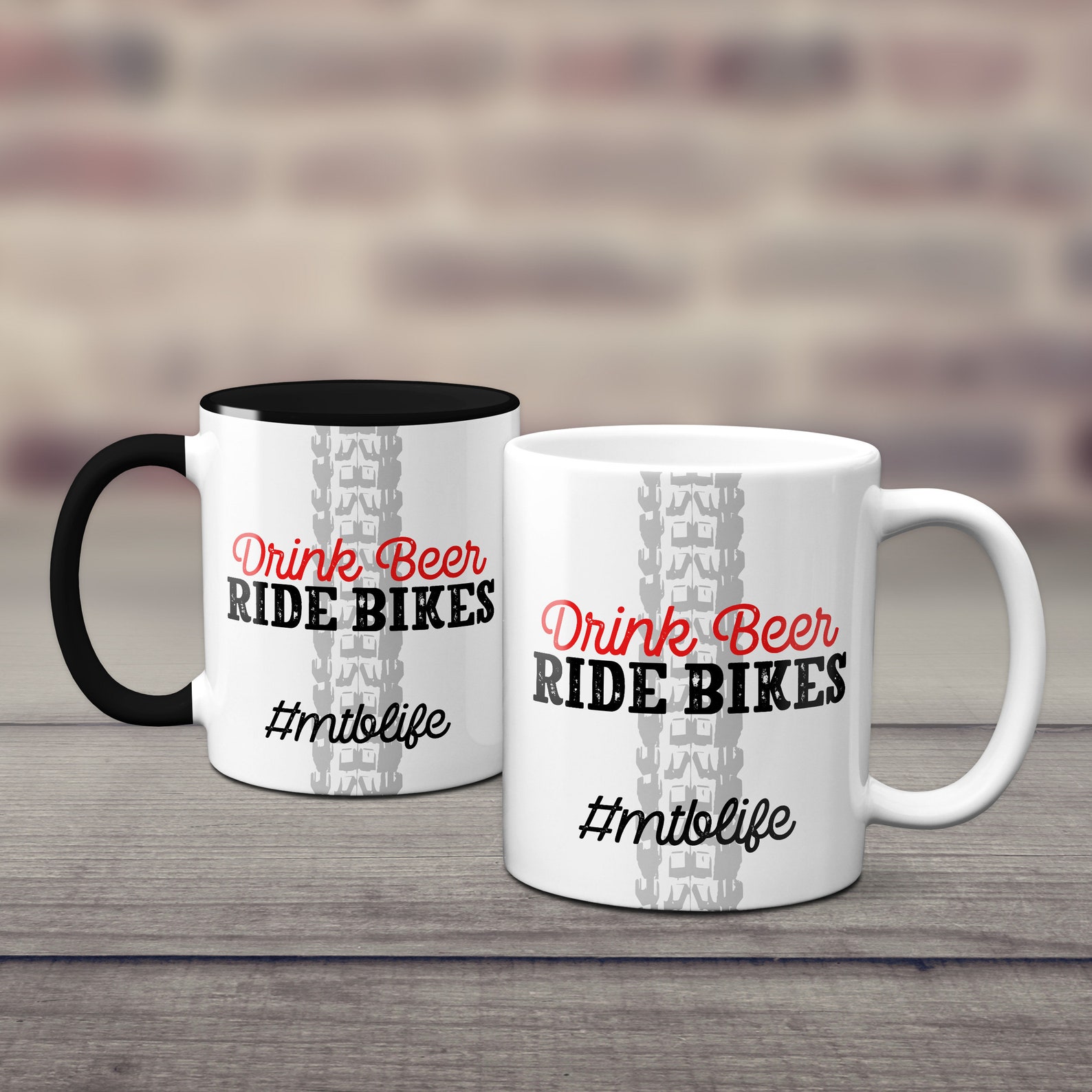 Drink Beer Ride Bikes Mountain Bike Mug MTB Mug Cadeau de - Etsy France