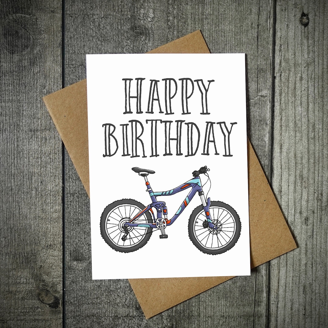 Mountain Bike Birthday Card | MTB Birthday Card | Birthday Cards for ...