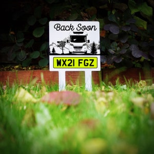 Motorhome Campsite Pitch Reserved Sign Personalised Camper Van Sign ...