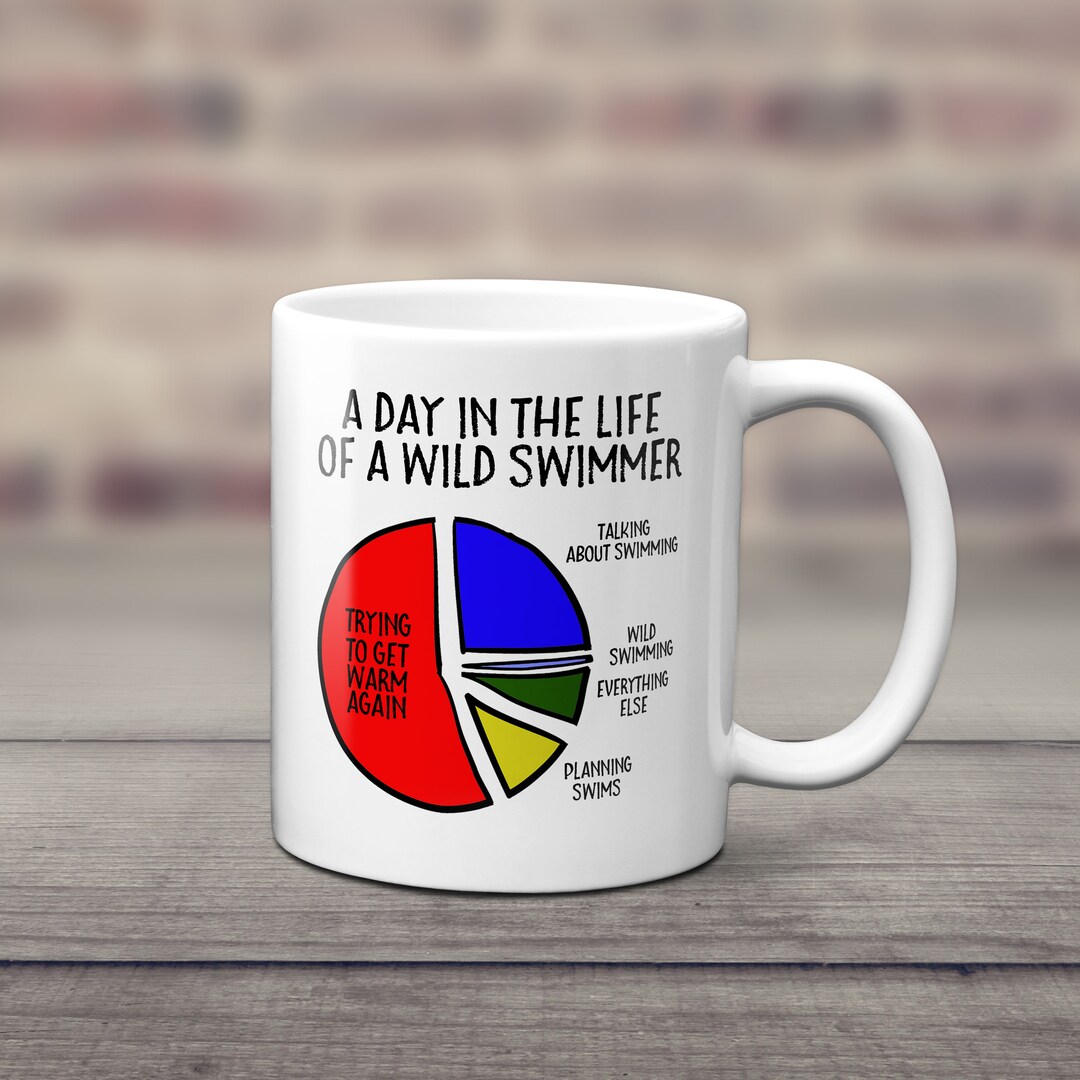 A Day in the Life of A Wild Swimmer Mug - Cold Water Swimmer - Gift for ...