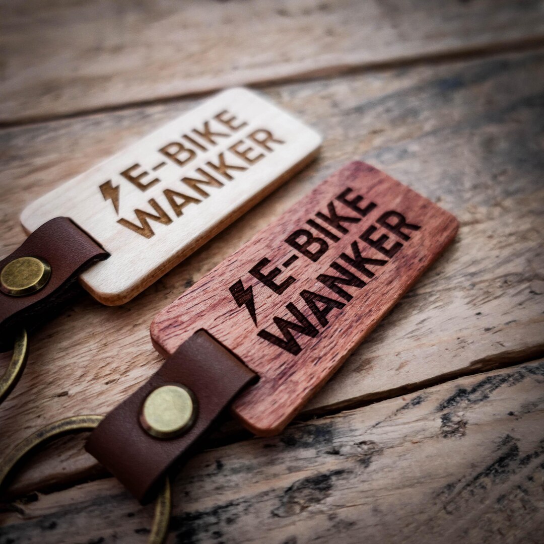 E-bike Wanker Laser Engraved Bike Key Ring | Choose Colour | Ebike | E ...