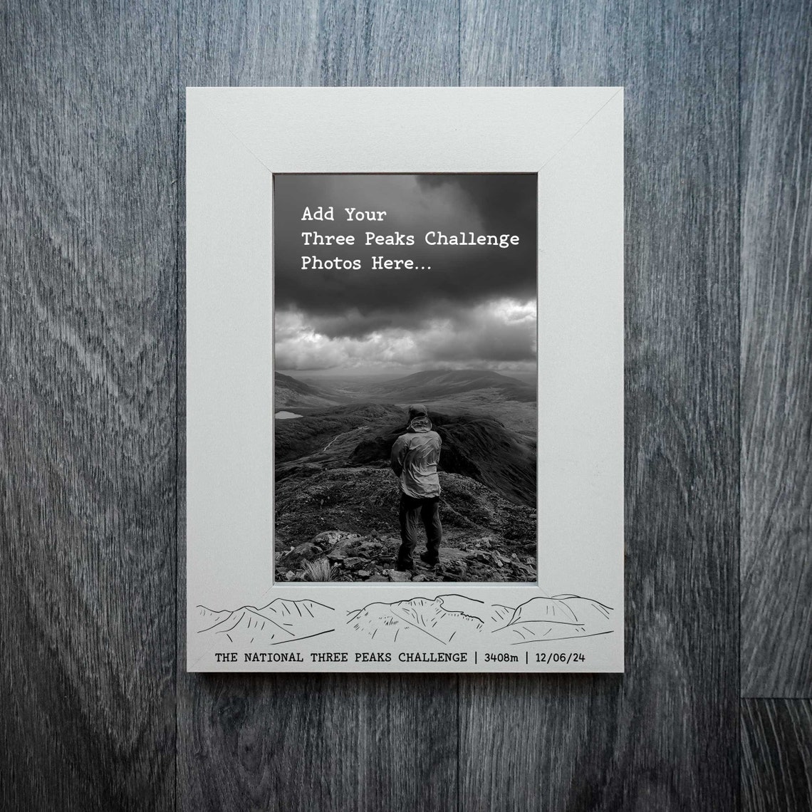 Personalised National Three Peaks Challenge Laser Engraved Frame ...