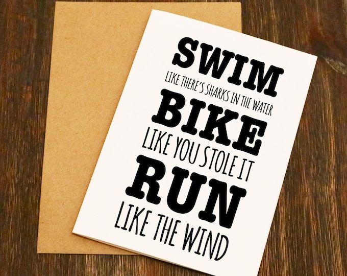 All You Need is Love And... Triathlon Card Triathlete Card - Etsy