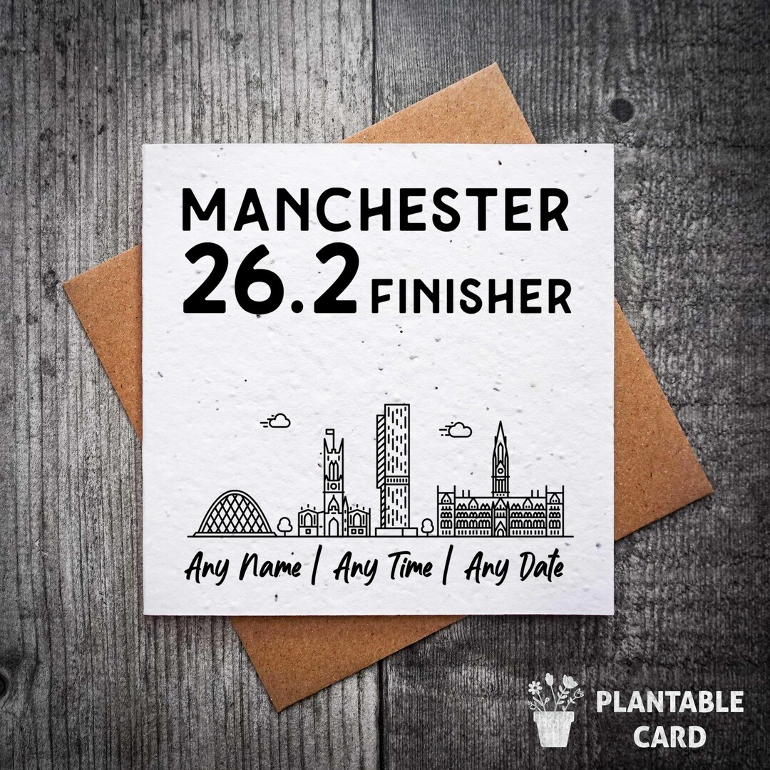 Manchester 26.2 Finisher Plantable Card | Congratulations ...