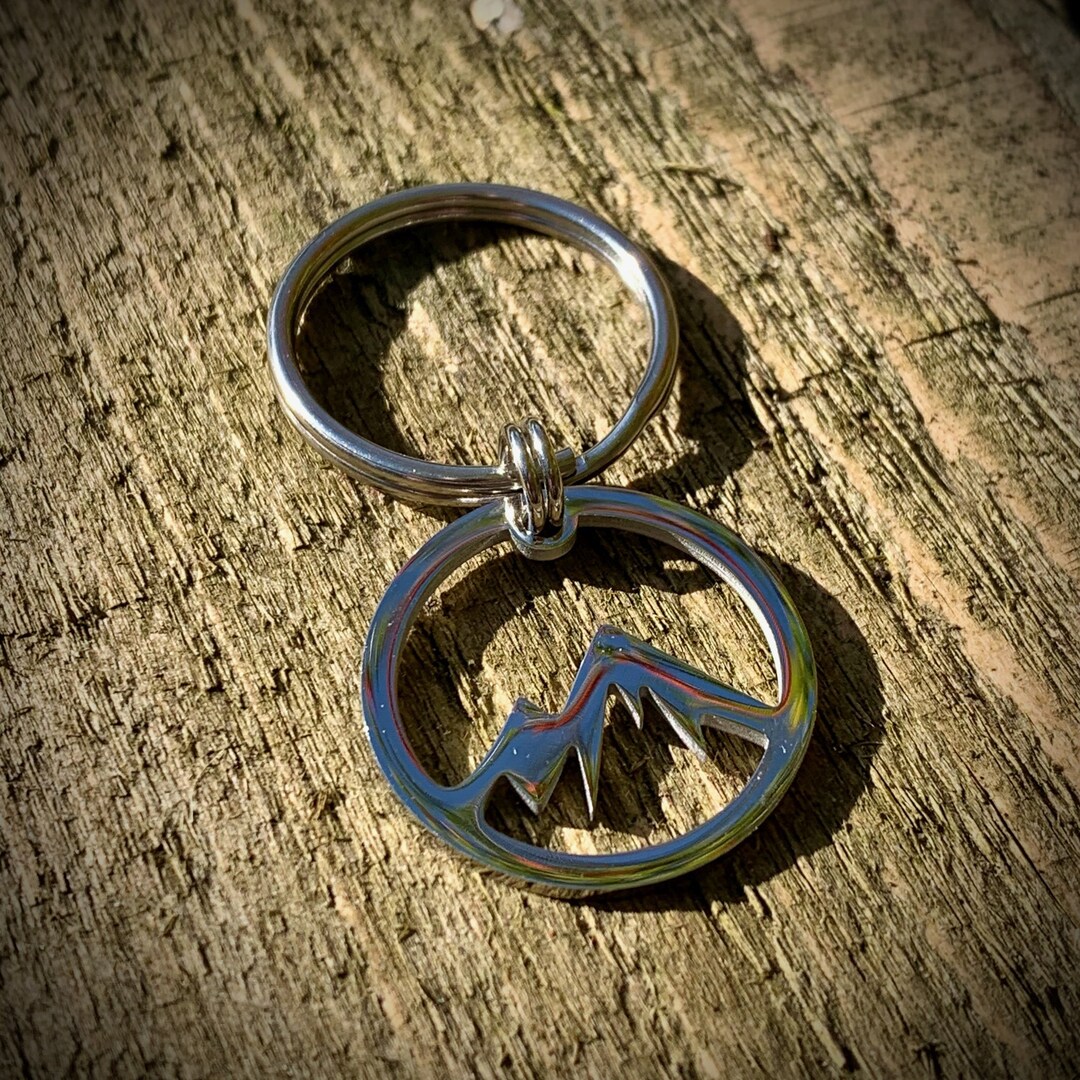 Stainless Steel Mountains Key Ring - Adventure Key Ring - Climber ...