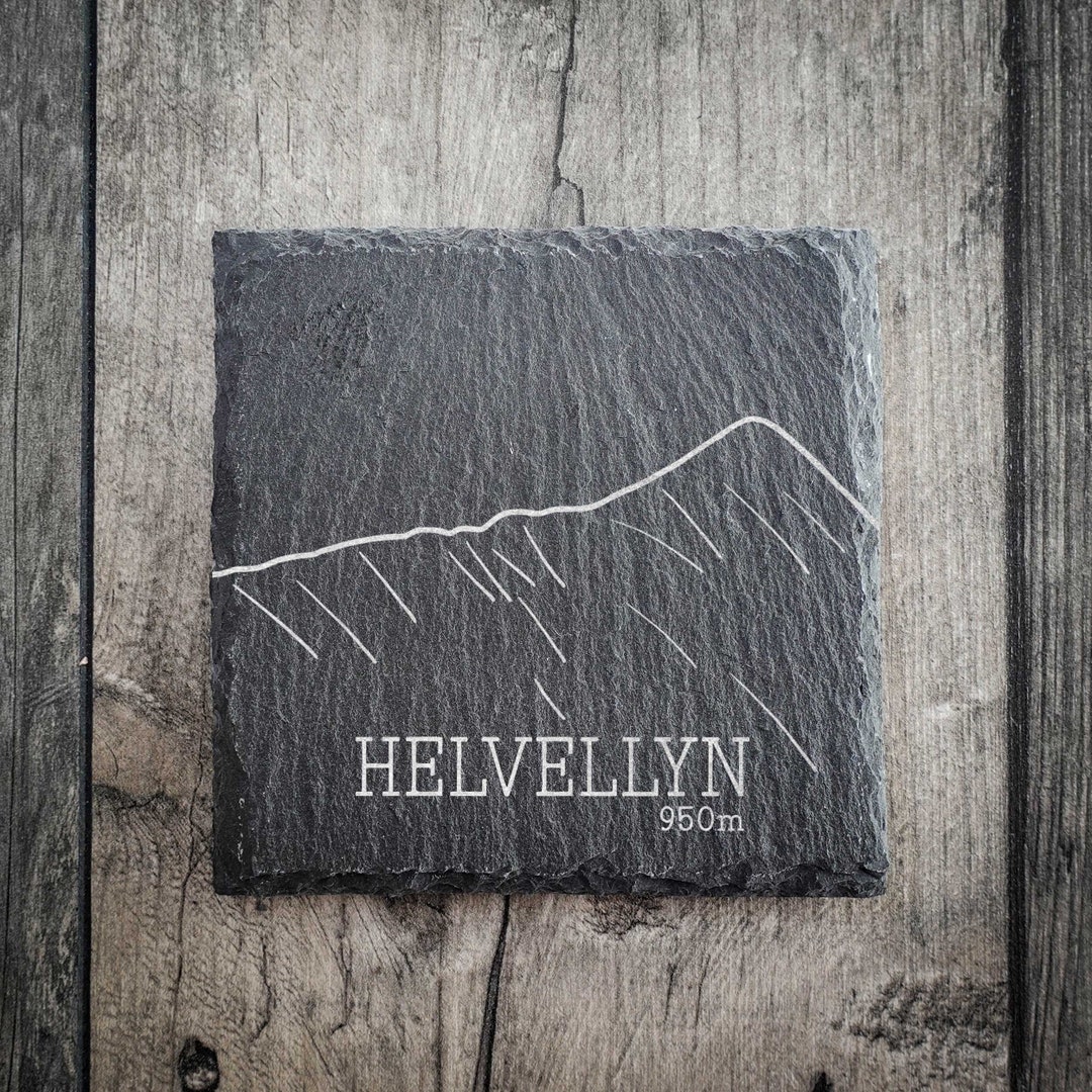 Helvellyn Slate Summit Coaster - Keswick - Mountaineer Gift - Lake ...