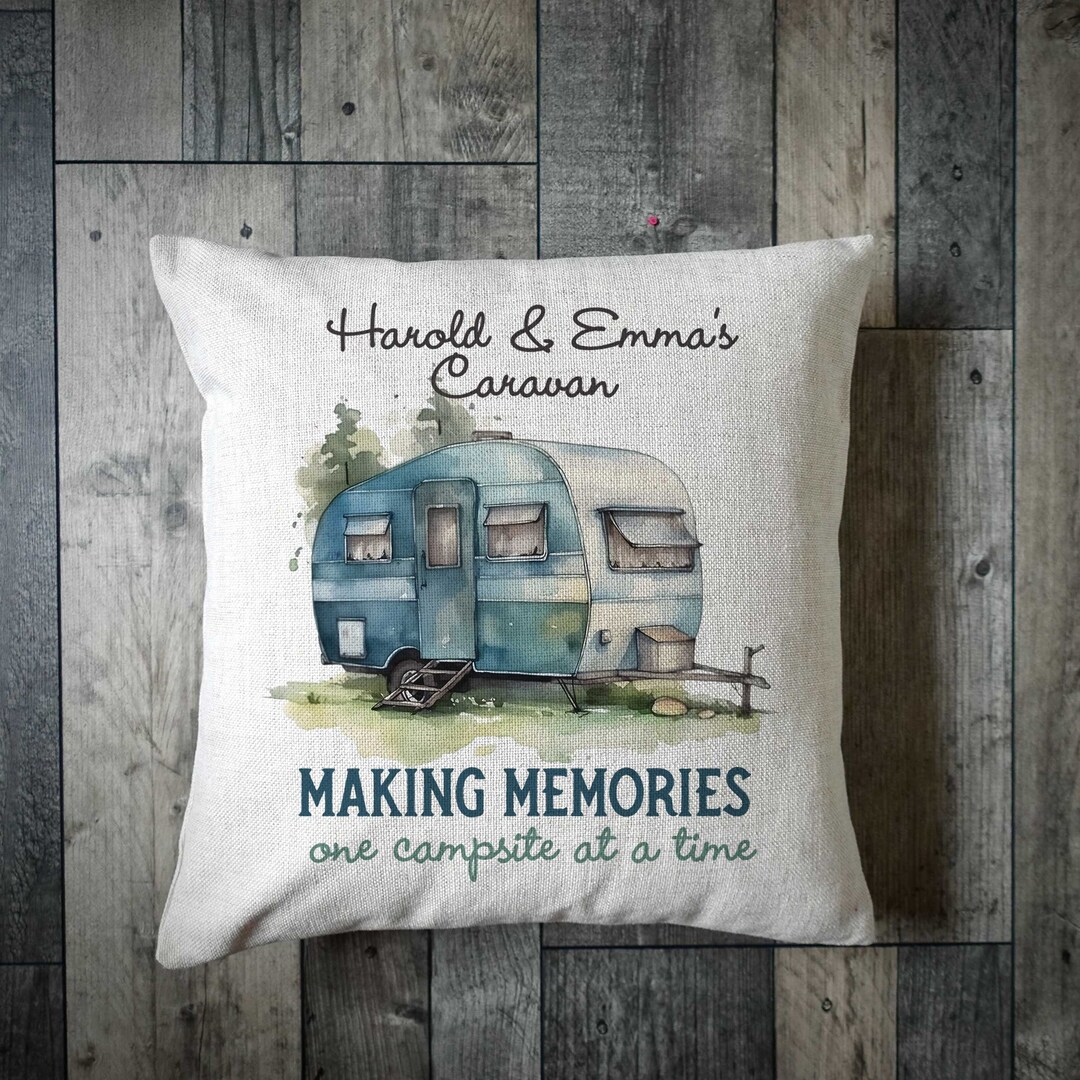 Personalised Caravan Cushion Personalised Caravan Gifts Making Memories ...