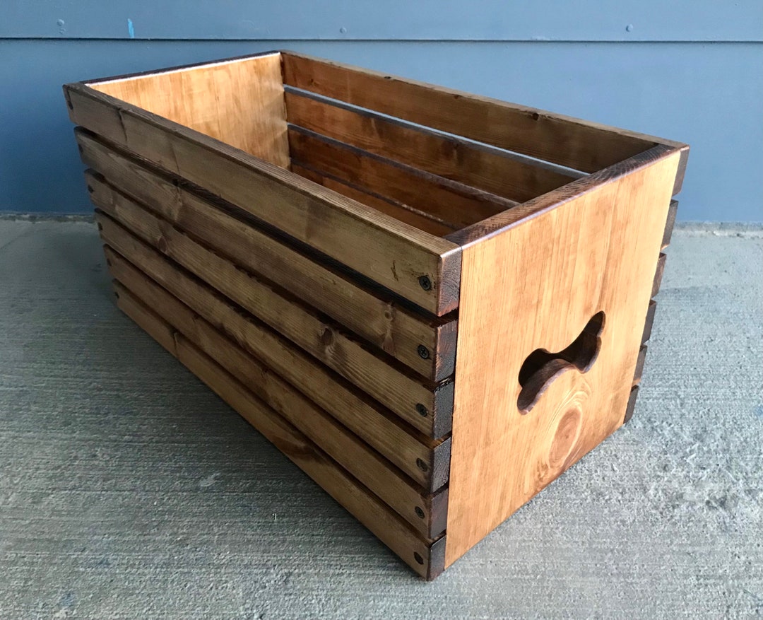 Large Dog Toy Box - Bone Cutouts - Etsy