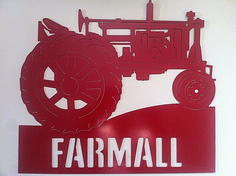 Farmall Steel Tractor Sign | Etsy