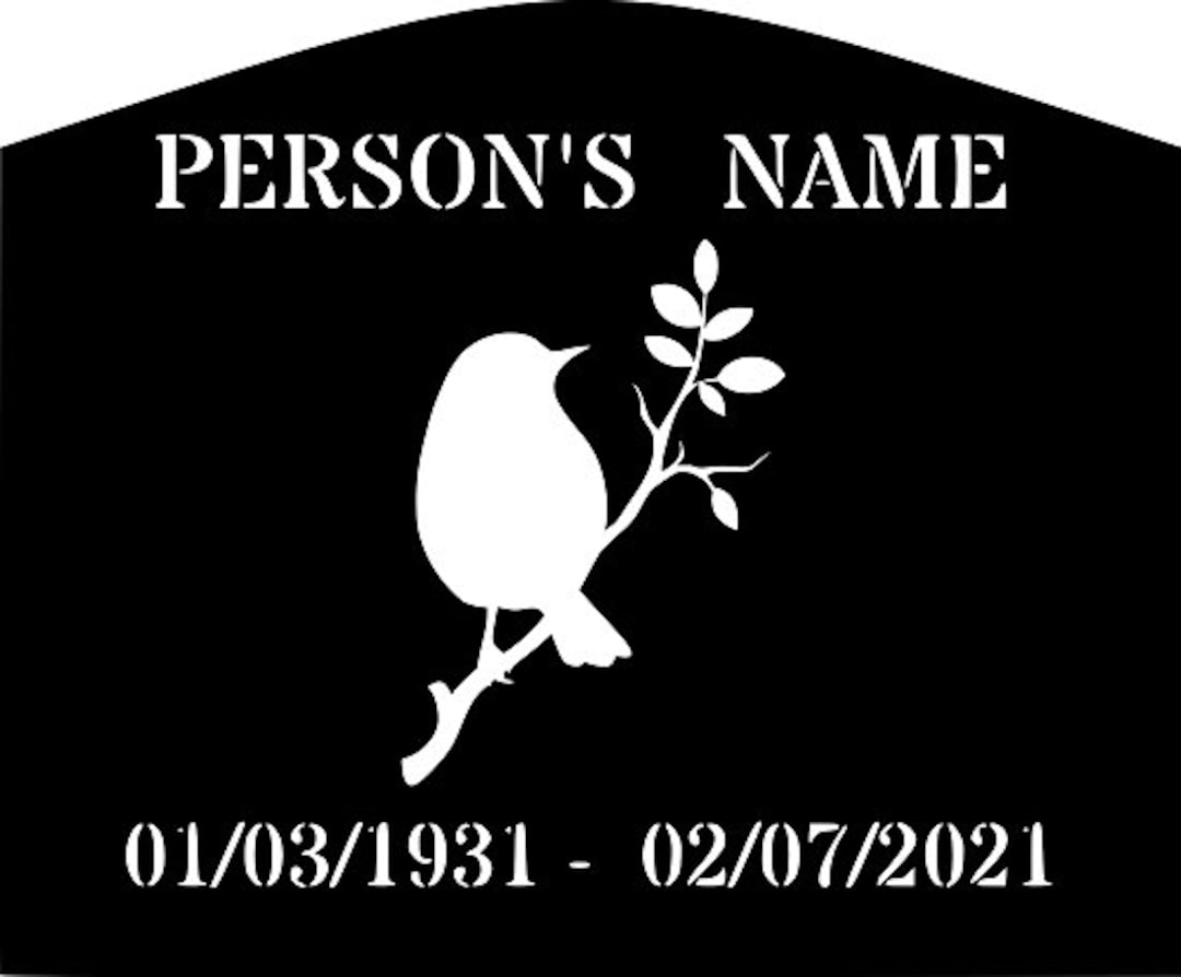 Bird on Branch Memorial Marker Bird Grave Marker Memorial Mom - Etsy