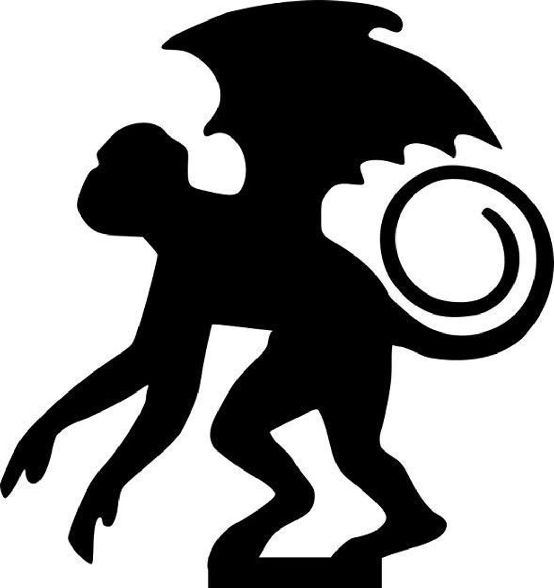 Handmade Flying Monkey Garden Stake: Wizard of Oz Decor (11 1/4" W X 12 ...