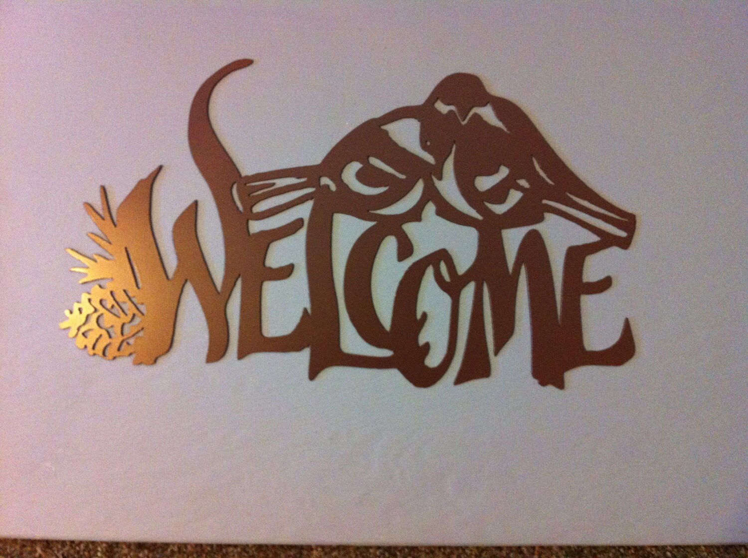 Welcome Sign With Birds And Pine Cones | Etsy