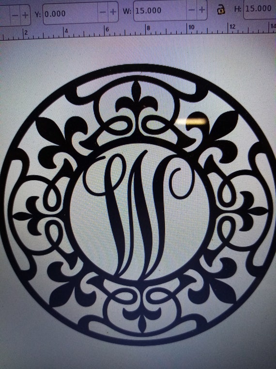 Fleur Monograms Customized Letter Fleur Monogram | Etsy