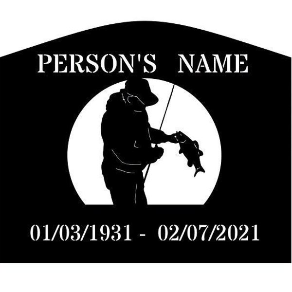 Fishing Headstone - Etsy
