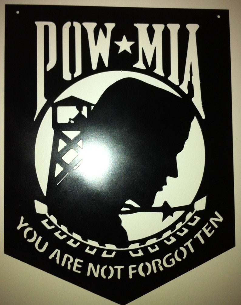 POW MIA Metal Wall Decor Memorial Metal Art of Our POWS | Etsy