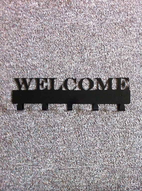 Welcome Metal Key Holder Hand Made Welcome Key Hanger | Etsy
