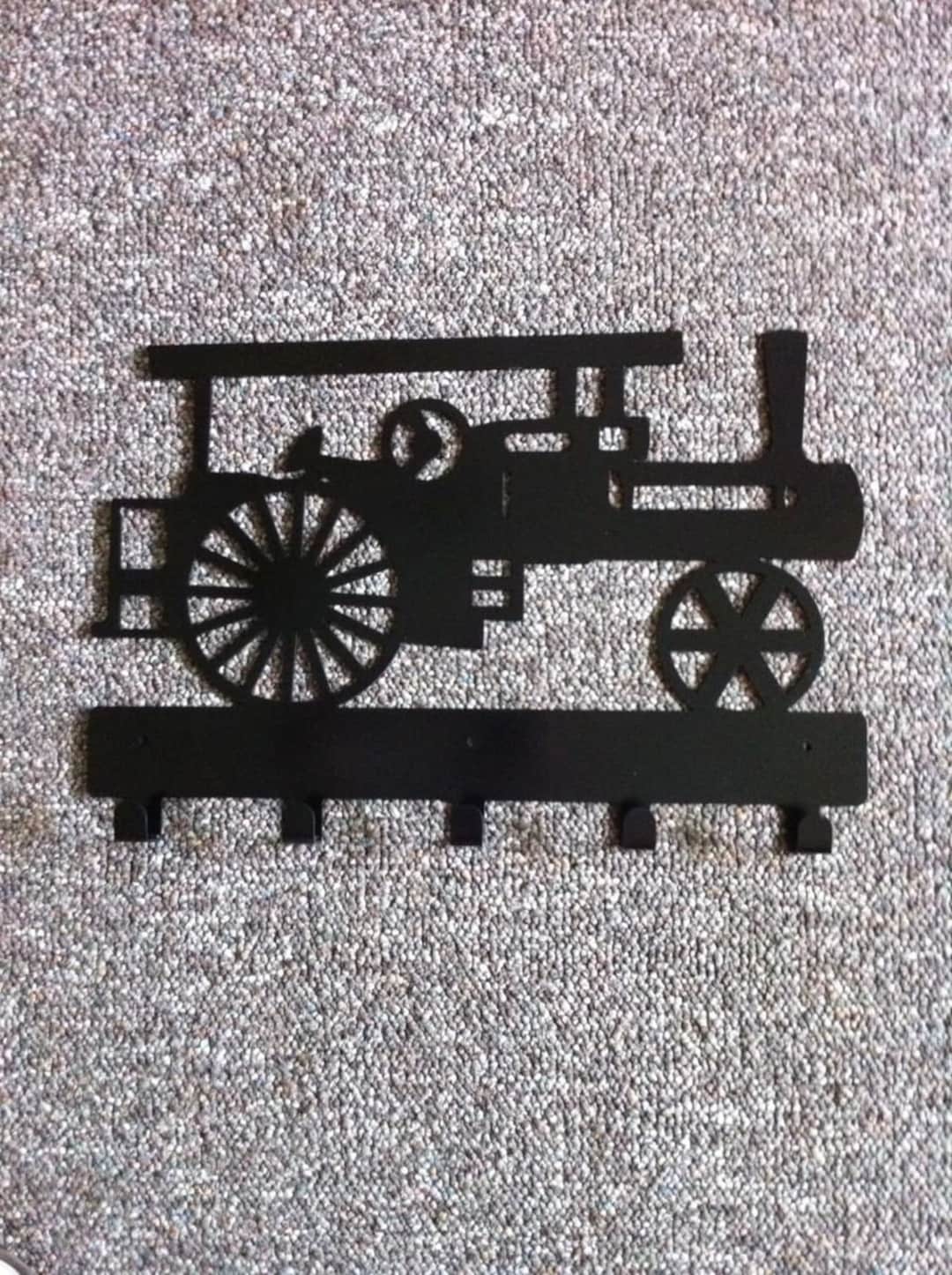 Metal Steam Engine Key Holder Hand Made Metal Steam Engine Key Hanger ...