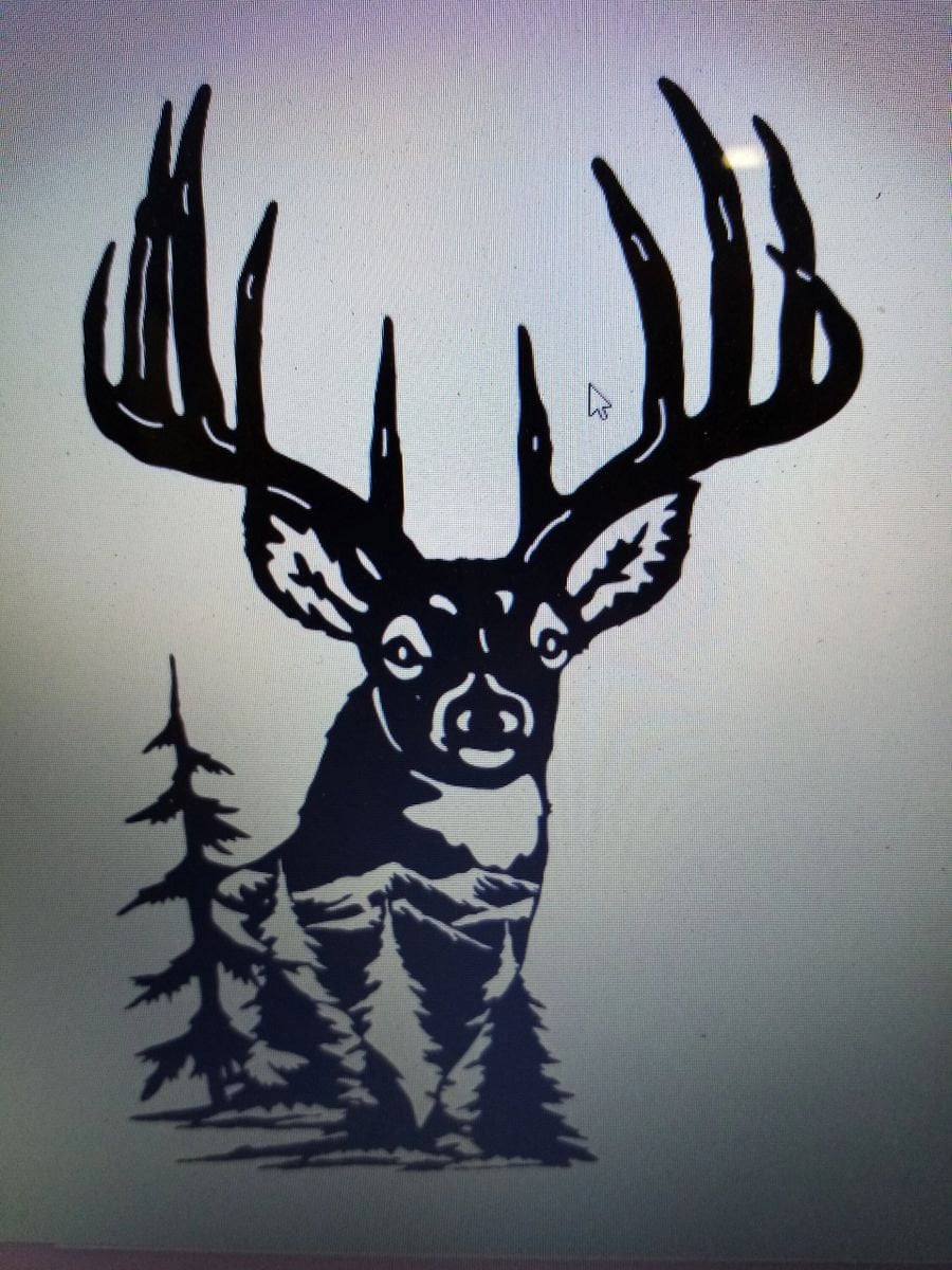 Whitetail Buck Deer Steel Sign Scene 20 Big Buck With Trees - Etsy
