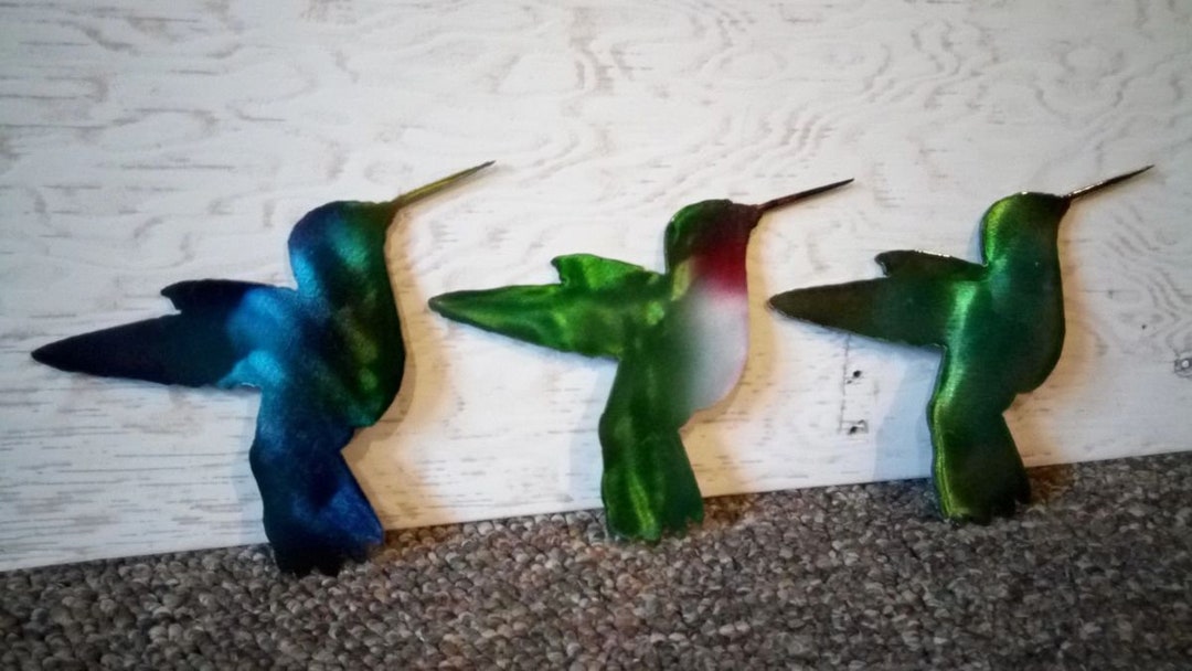 Steel Hummingbird Couple Wall Hanger - Etsy