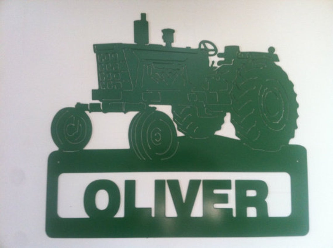 Oliver Tractor Sign Hand Made Metal Oliver Tractor | Etsy
