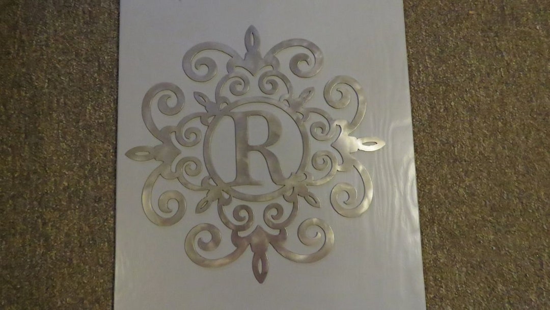 Steel Monogram Initial Wall Decor - Wedding Initial Sign - Etsy