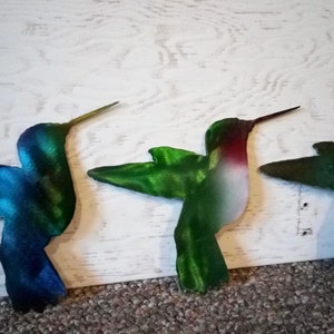Steel Hummingbird Couple Wall Hanger - Etsy