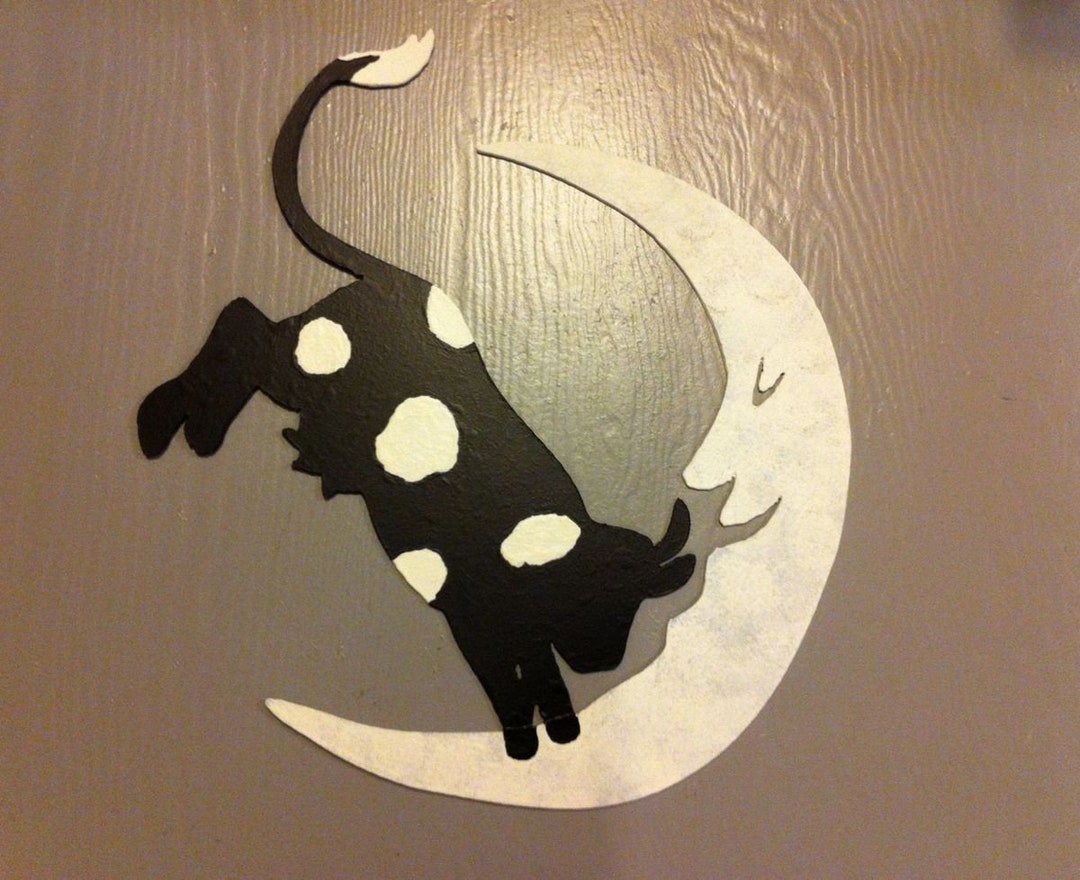 Cow Jumping Over the Moon Metal Wall Art - Etsy
