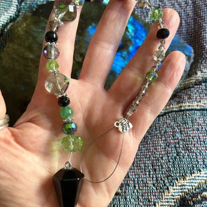 Black Onyx Crystal Pendulums 39x14mm Pendulum crystal Beadwork divination Tools yes/no Questions ...