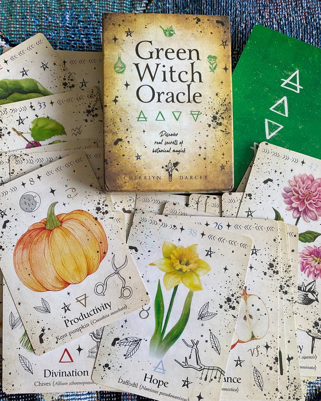 Green Witch Oracle Cards By Cherlayn Darcey Pocket Size Set Etsy