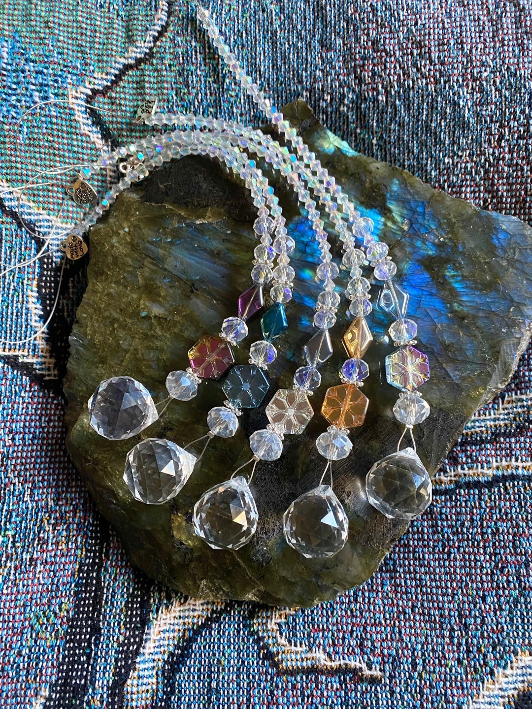 Snowflake Suncatcher ~super Sparkly Suncatcher ~crystal Snowflakes ...