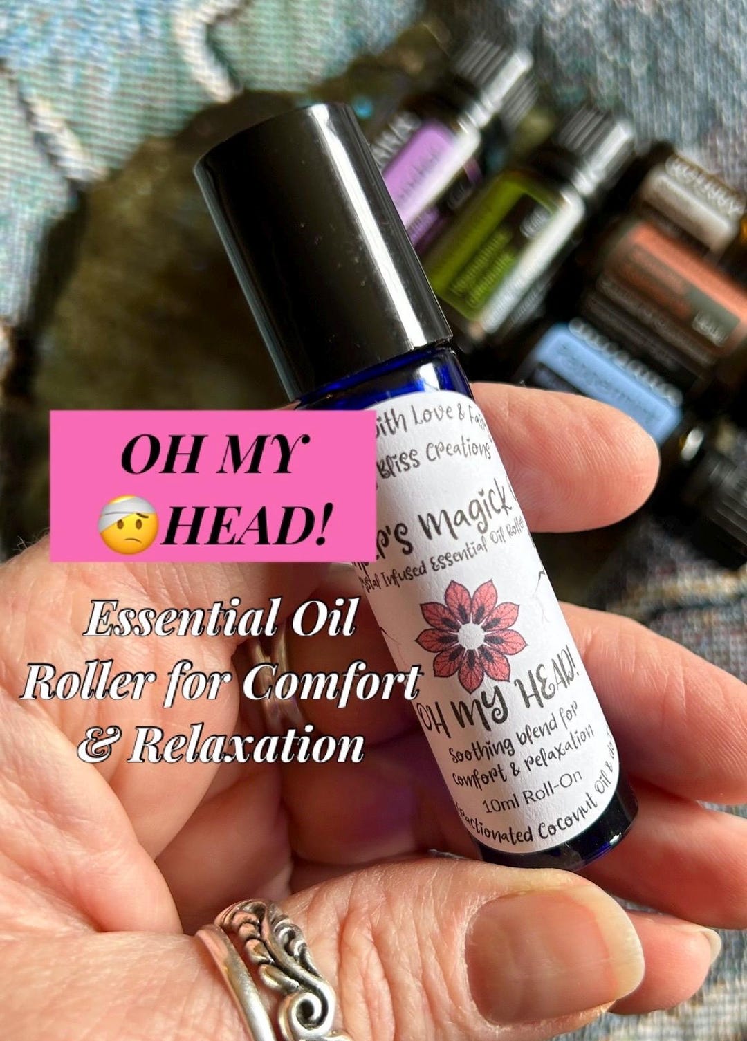 Oh My Head! | Comfort & Relaxation | Crystal Infused Oil Roller ...