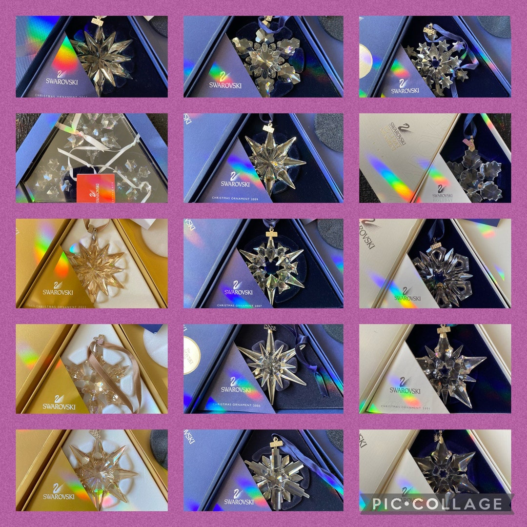 1996-2011 *MIB *vintage Swarovski Large Snowflakes ~genuine Swarovski ...