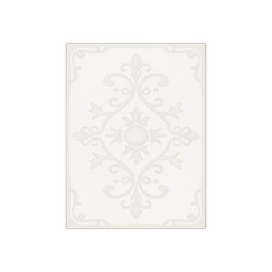 French Motif Ceramic Tile 6x8 Wall Tile Cream on White Tile French ...