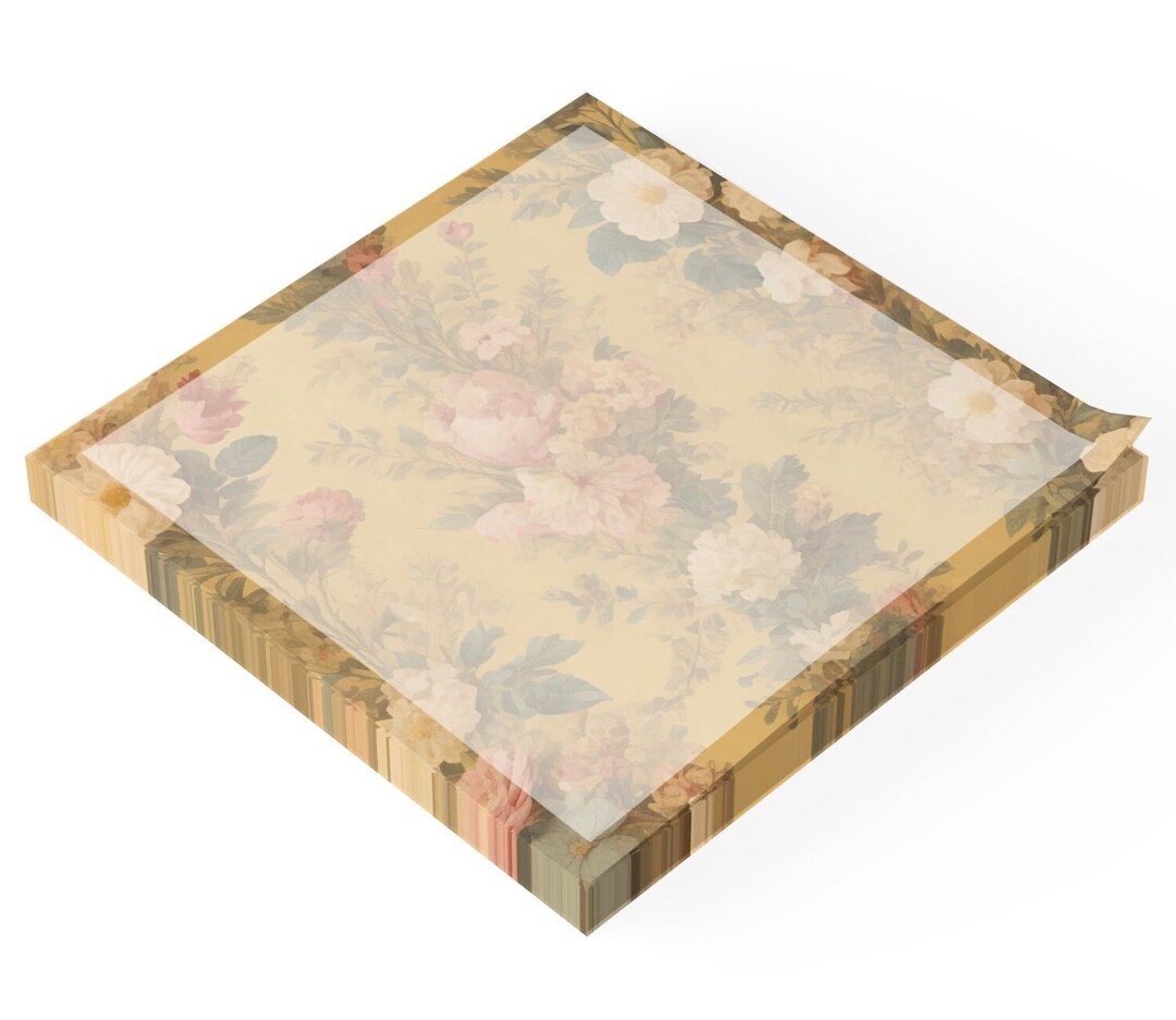 French Country Florals Post-it® Note Pad, 3x3 or 4x4 Designer Floral ...