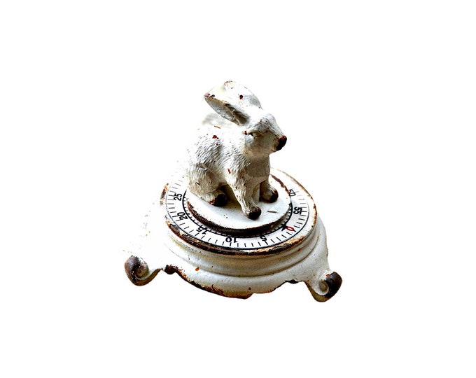 Bunny Rabbit Kitchen Timer, White Kitchen Timer, Metal Bunny Kitchen ...