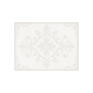 French Motif Ceramic Tile 6x8 Wall Tile Cream on White Tile French ...