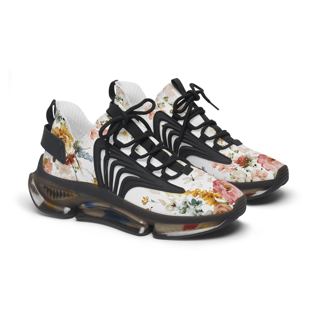 Women's Floral Sneakers, Floral Tennis Shoes, Floral Runners - Etsy